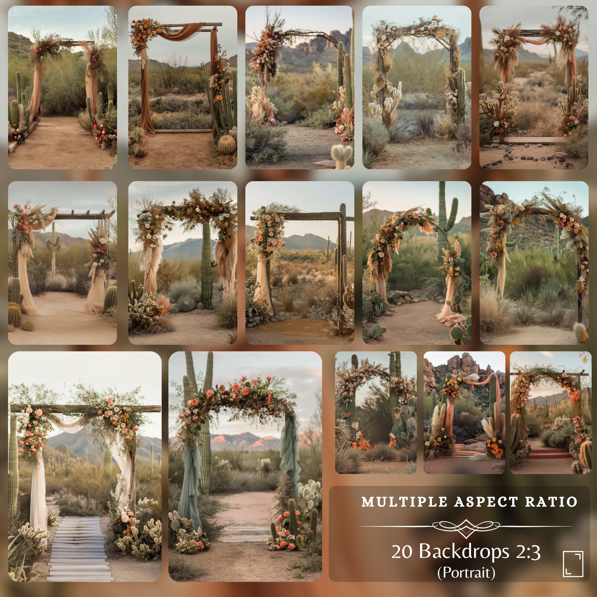 Western Style Boho Desert Flower Arch Backdrop: 40 Maternity Background ...