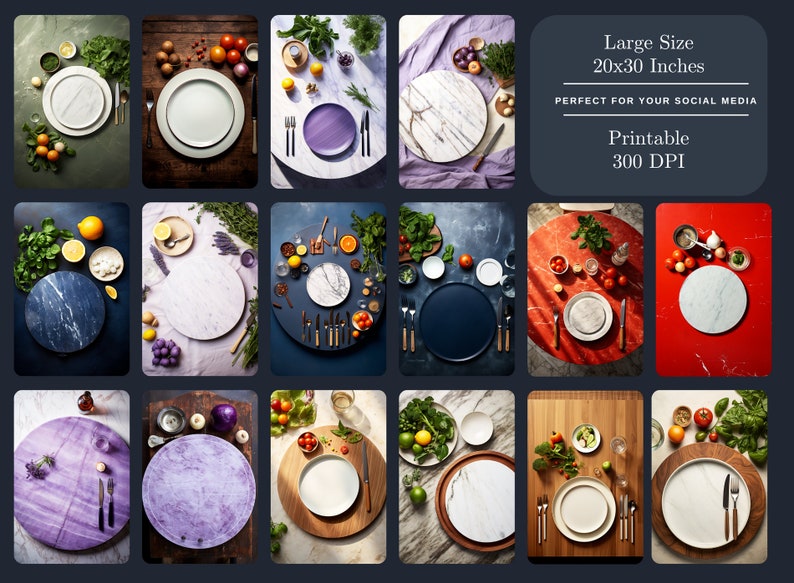 40 Premium Food Photography Backdrops Food Bloggers - Etsy