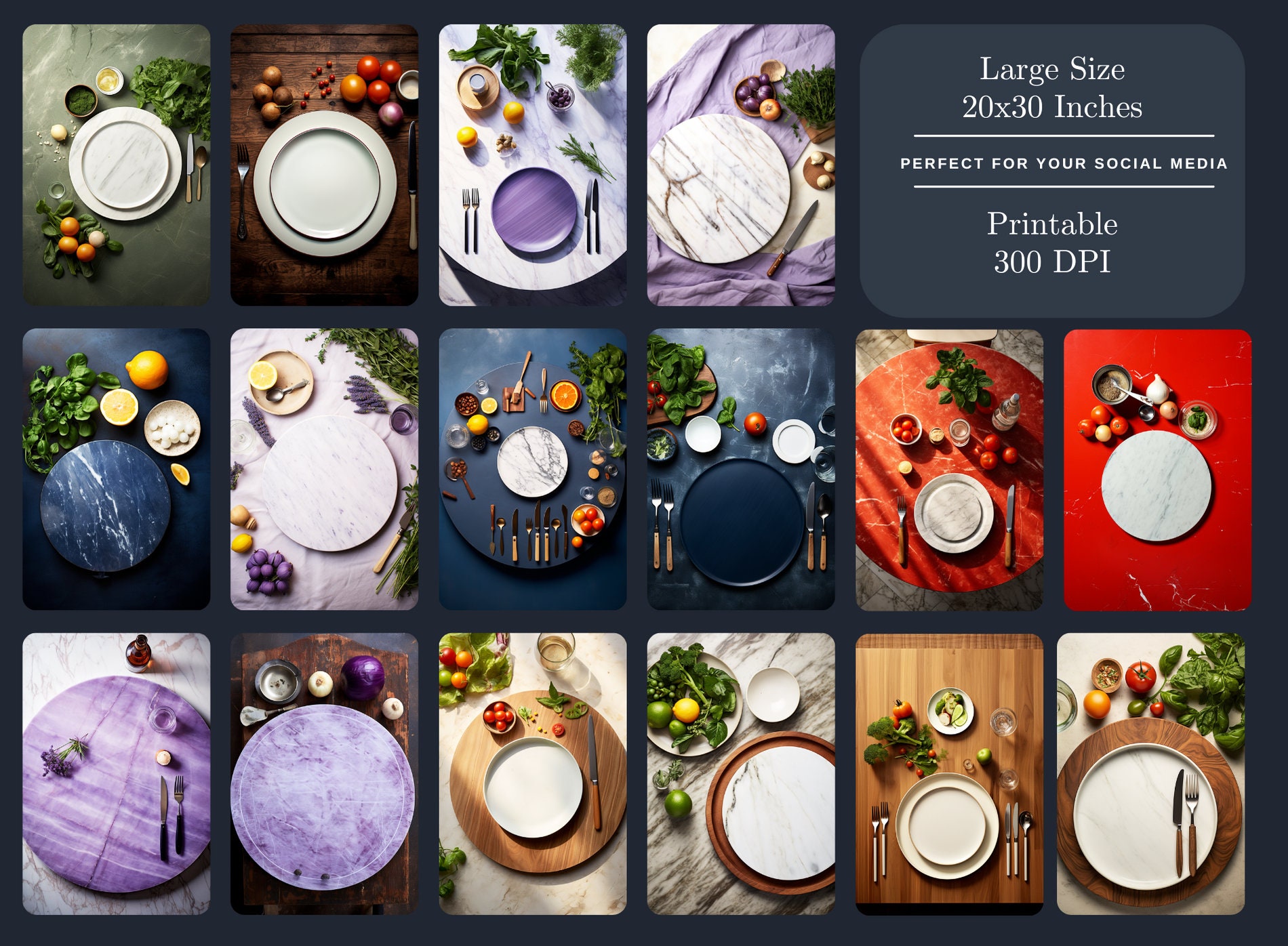 40 Premium Food Photography Backdrops Food Bloggers, Instagram ...