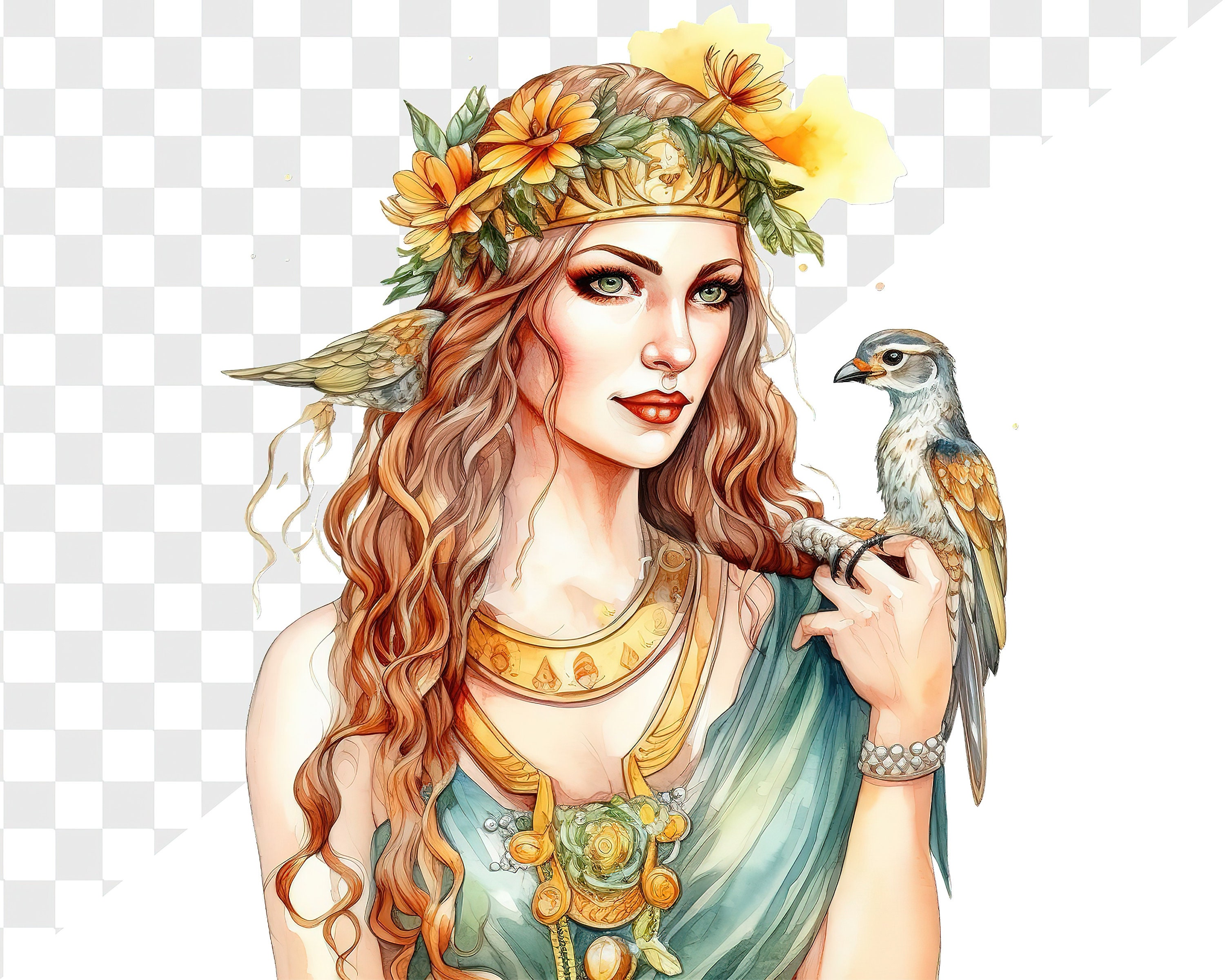 Greek Gods Clip Art Set Transparent Illustrations of - Etsy