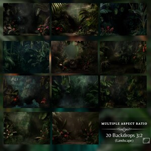 Green Foliage Photo Background: 40 Digital Backdrops of Green Leaves ...