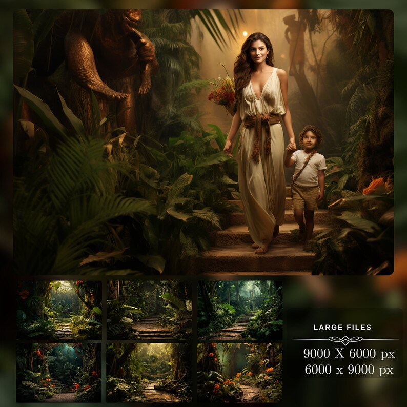 30 Jungle Backdrop for Safari Decorations With 10 Leaves Overlay ...