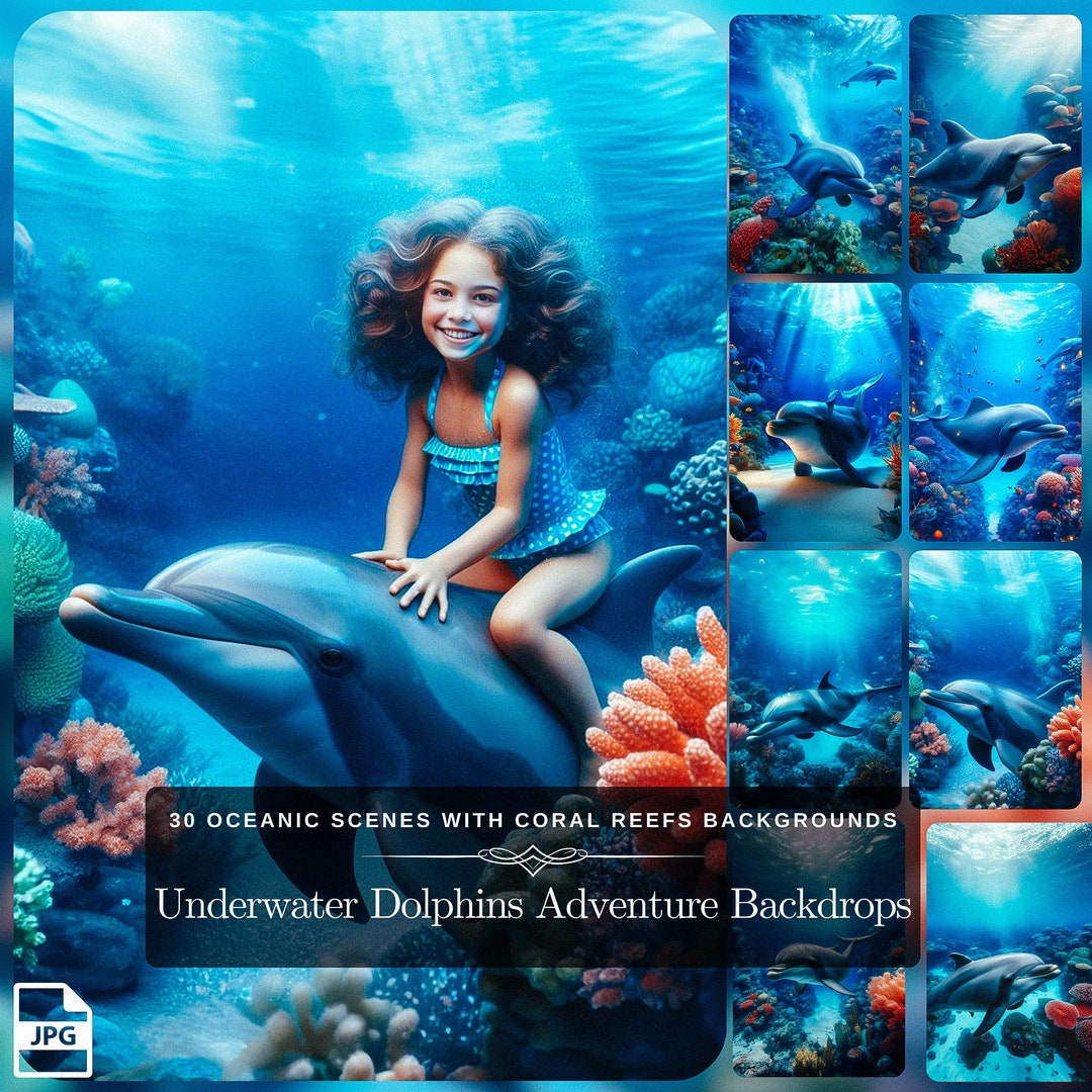 Underwater Sea Life Fantasy Adventure Backdrop Set: 30 High Quality ...