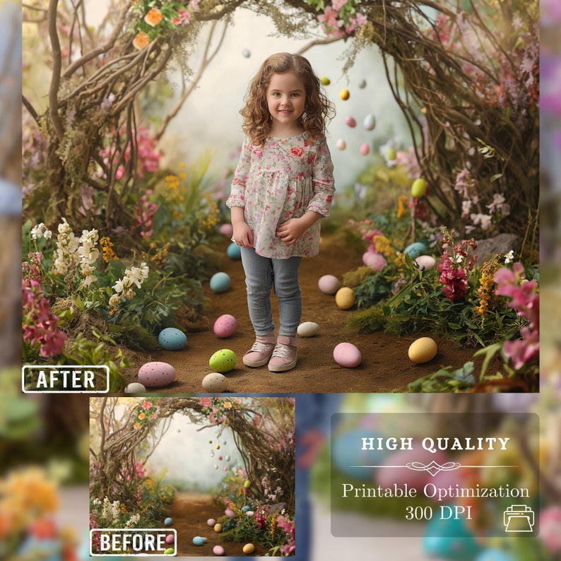Easter Arch Digital Backdrop Set: 30 Easter Bundle of Fine Art Backdrop ...