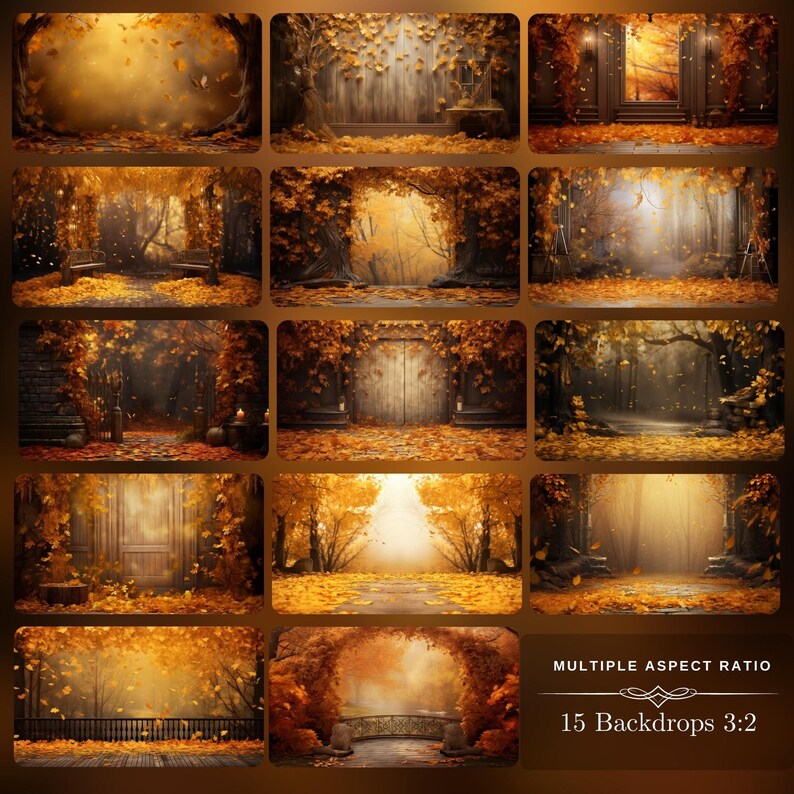 Autumn Leaves PS Overlay: 30 Leaves Overlay and Fall Backdrops With ...