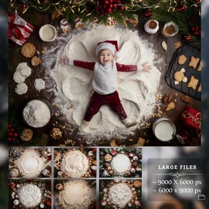 Flour Snow Angel Christmas Digital Backdrop: 40 Photoshop Composite ...