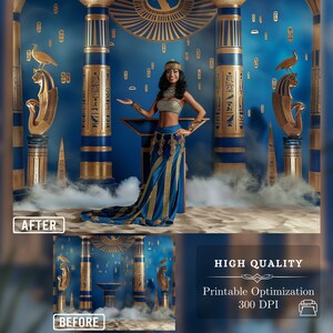 Egyptian Blue Digital Backdrops : 40 Egyptian Style Digital Backgrounds ...