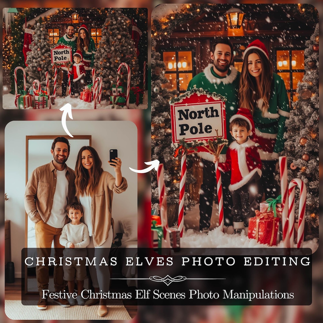 Photo Editing Christmas Elf Photoshop Service: Personalized Art Photo ...