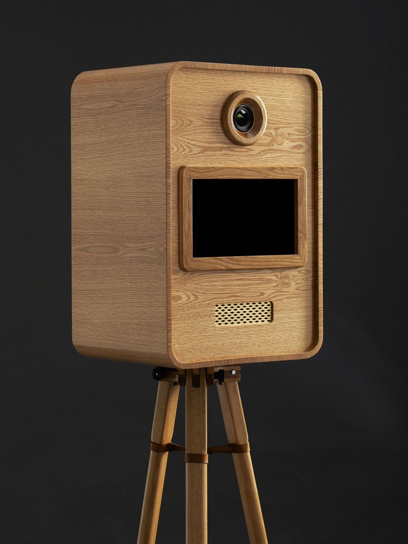 Oak Photobooth Shell With Tripod Stand: Event Photo Station - Etsy