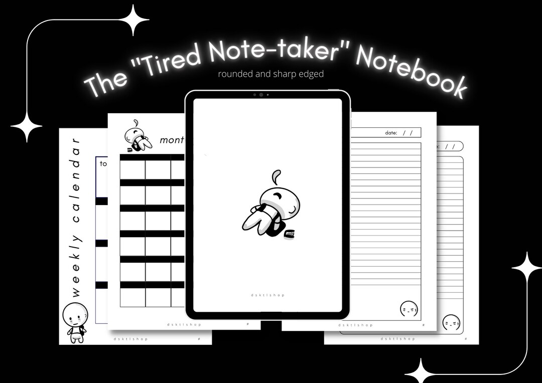 Minimalist- the "tired Note-taker" Digital Notebook Korean Inspired ...