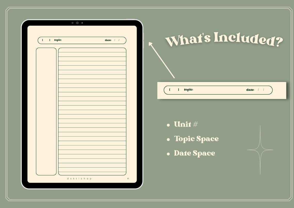 Korean Inspired Digital Notebook / Aesthetic Red Blue Green Goodnotes ...