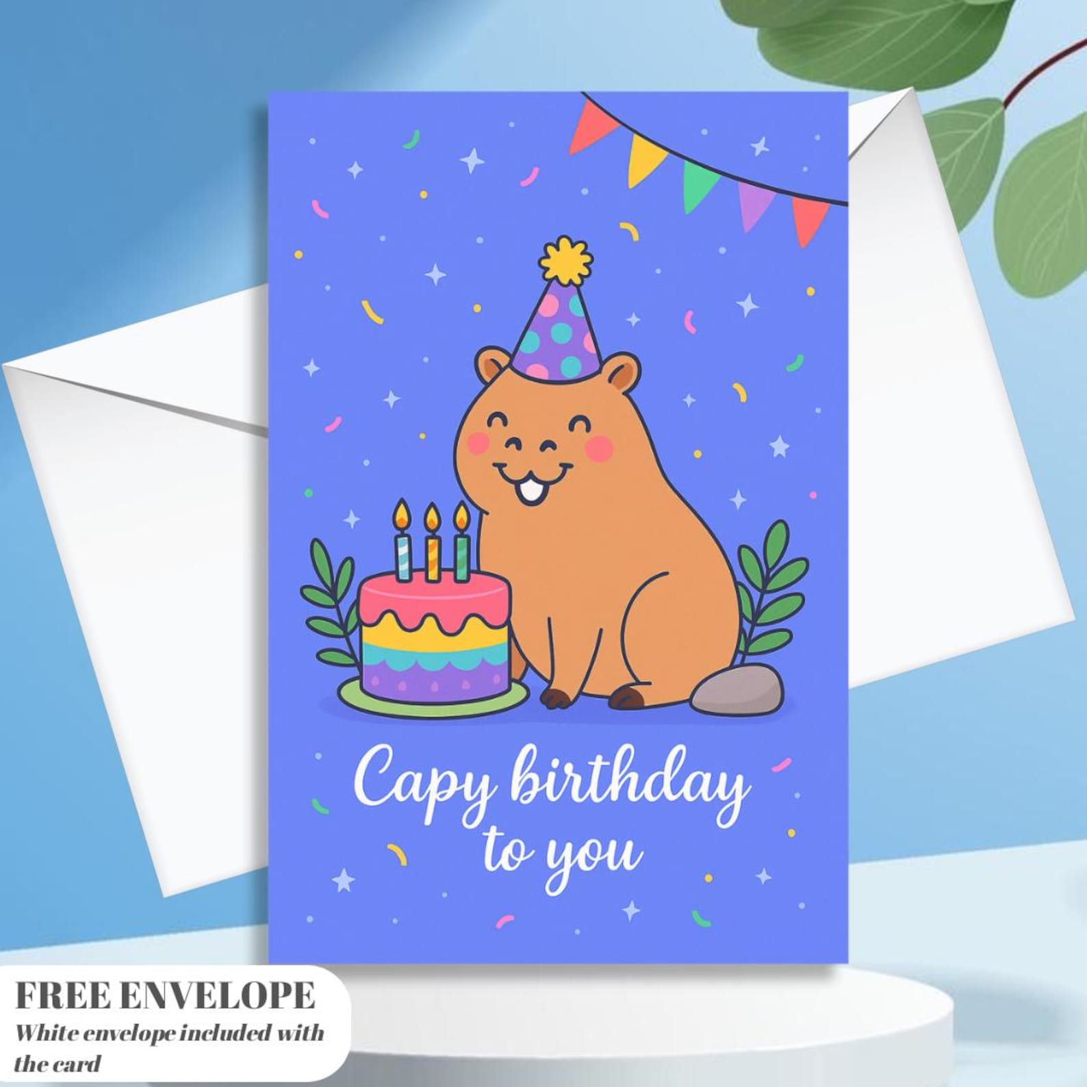 Capy Birthday - Capybara Birthday Card Cute Animal Birthday Cards Hand ...