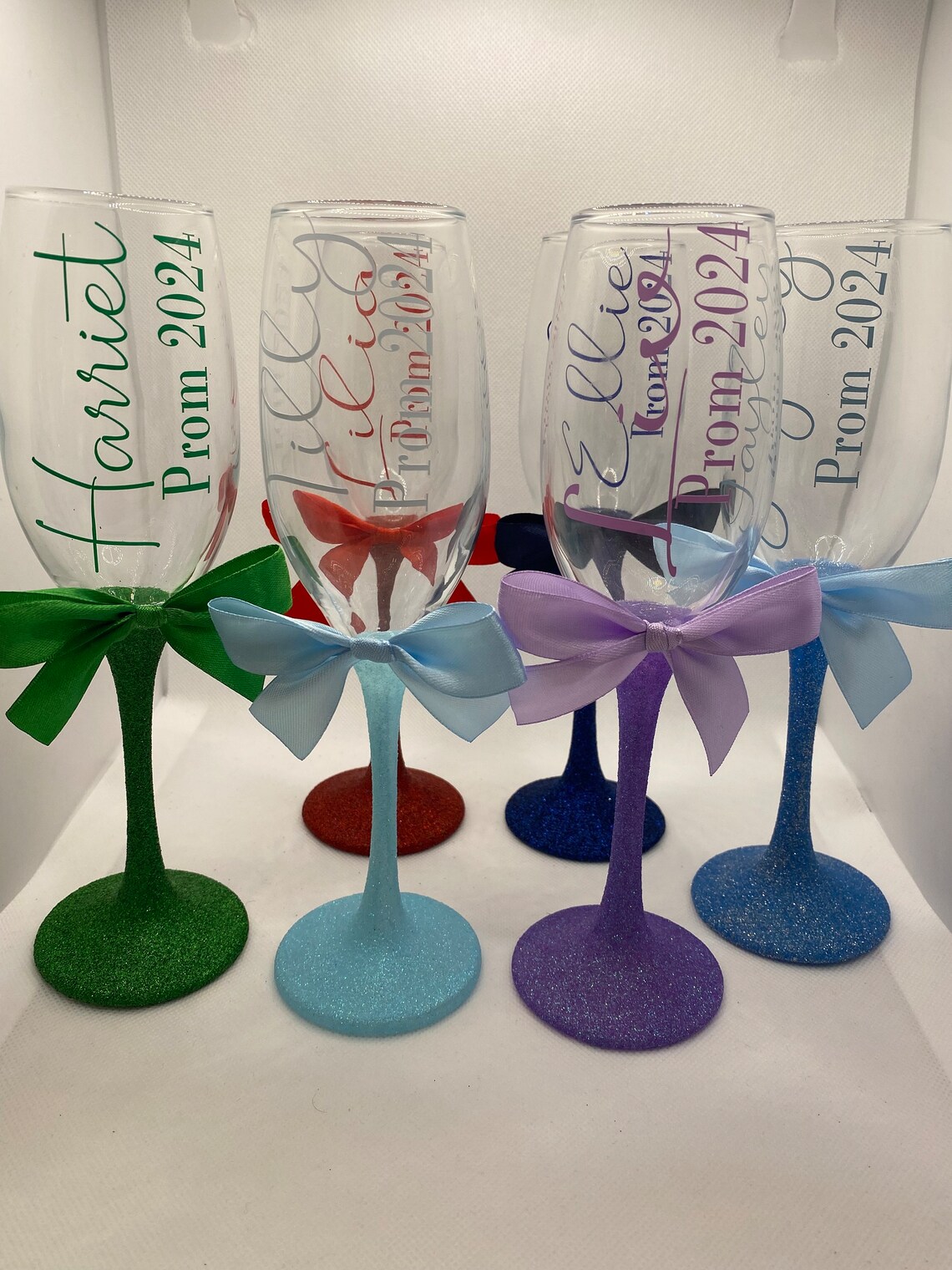 Personalised Glitter Prom Champagne Flute & Hanger Gift Set lots of ...