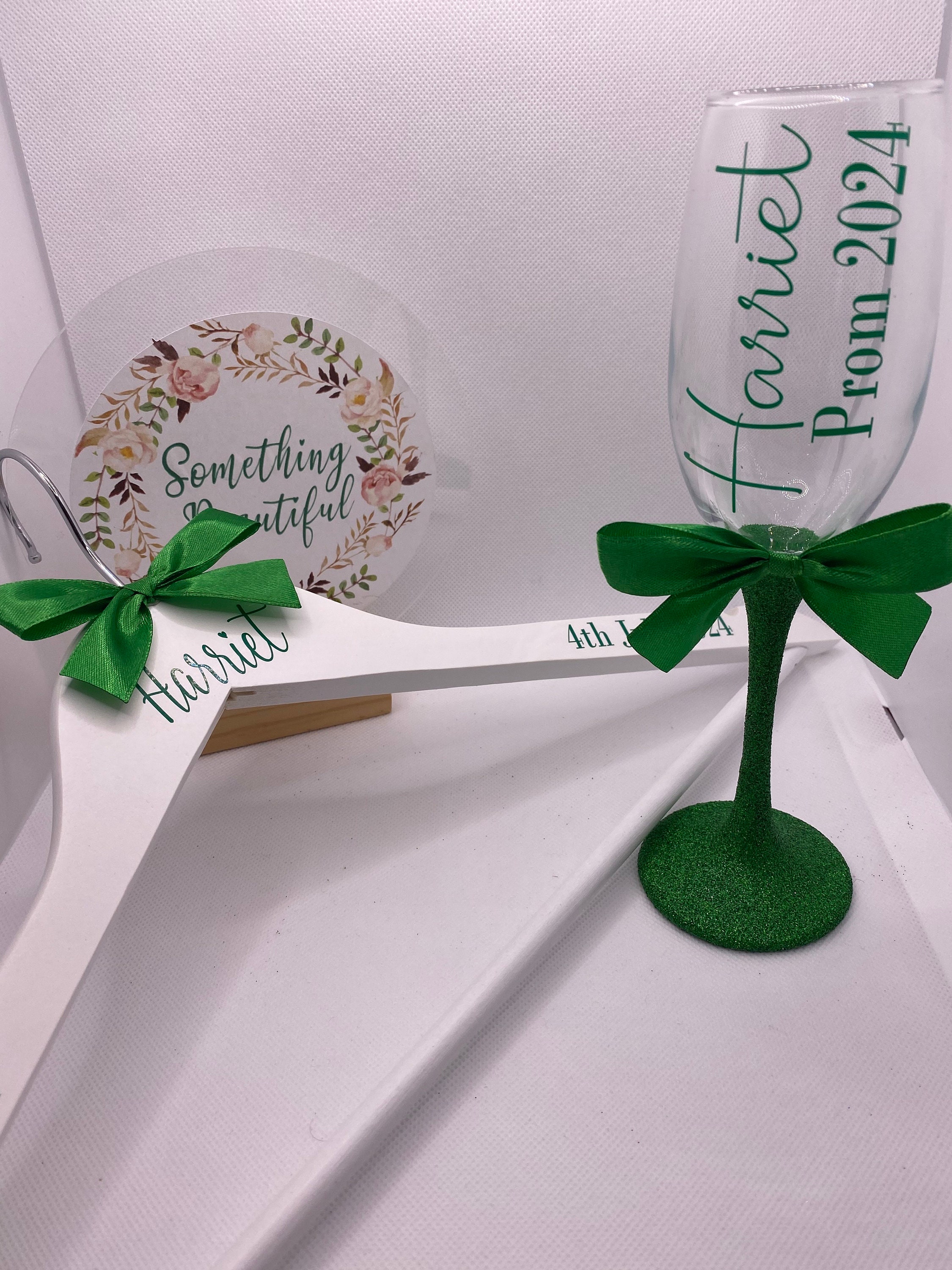 Personalised Glitter Prom Champagne Flute & Hanger Gift Set lots of ...