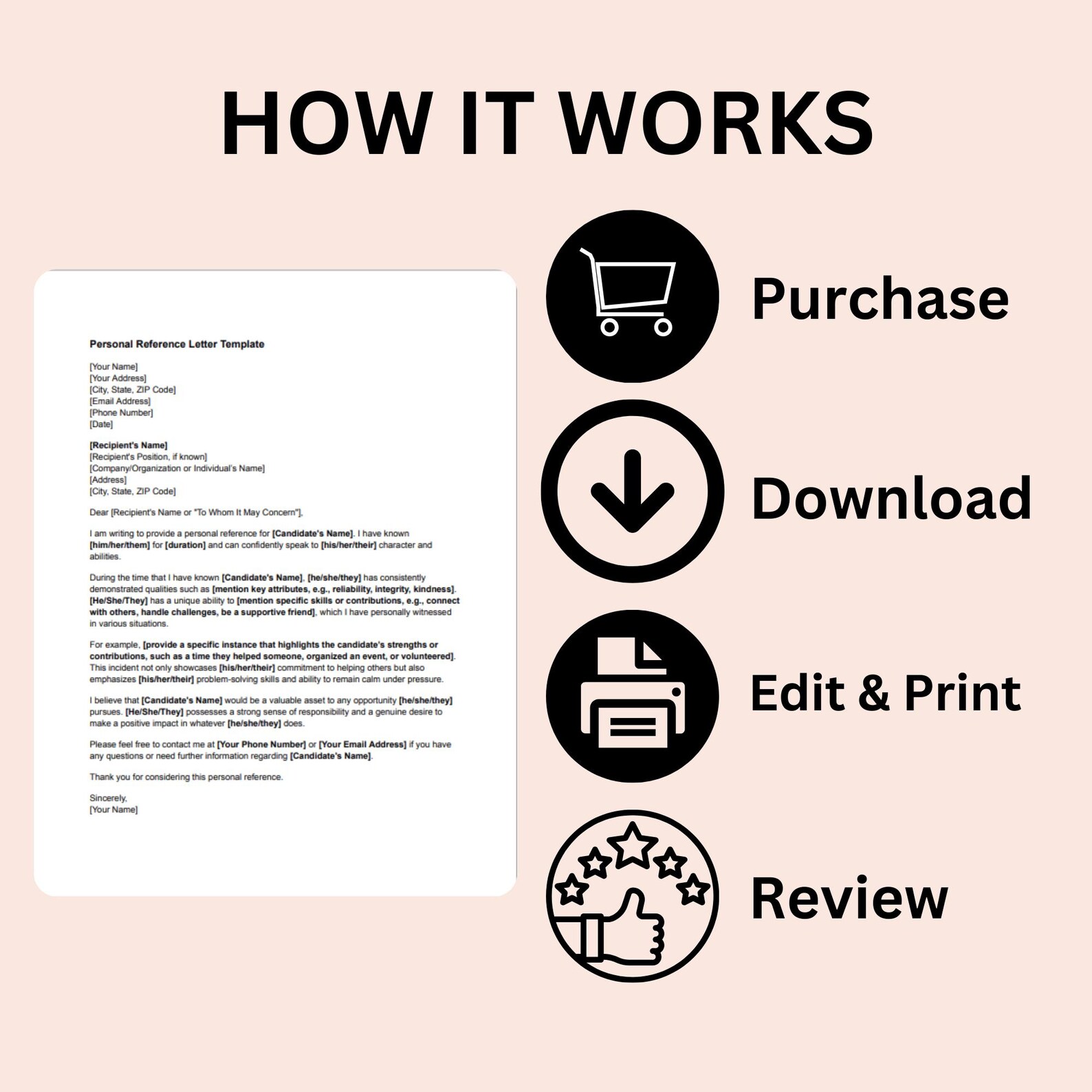 Personal Reference Letter Template Personal Reference Letter Format for ...