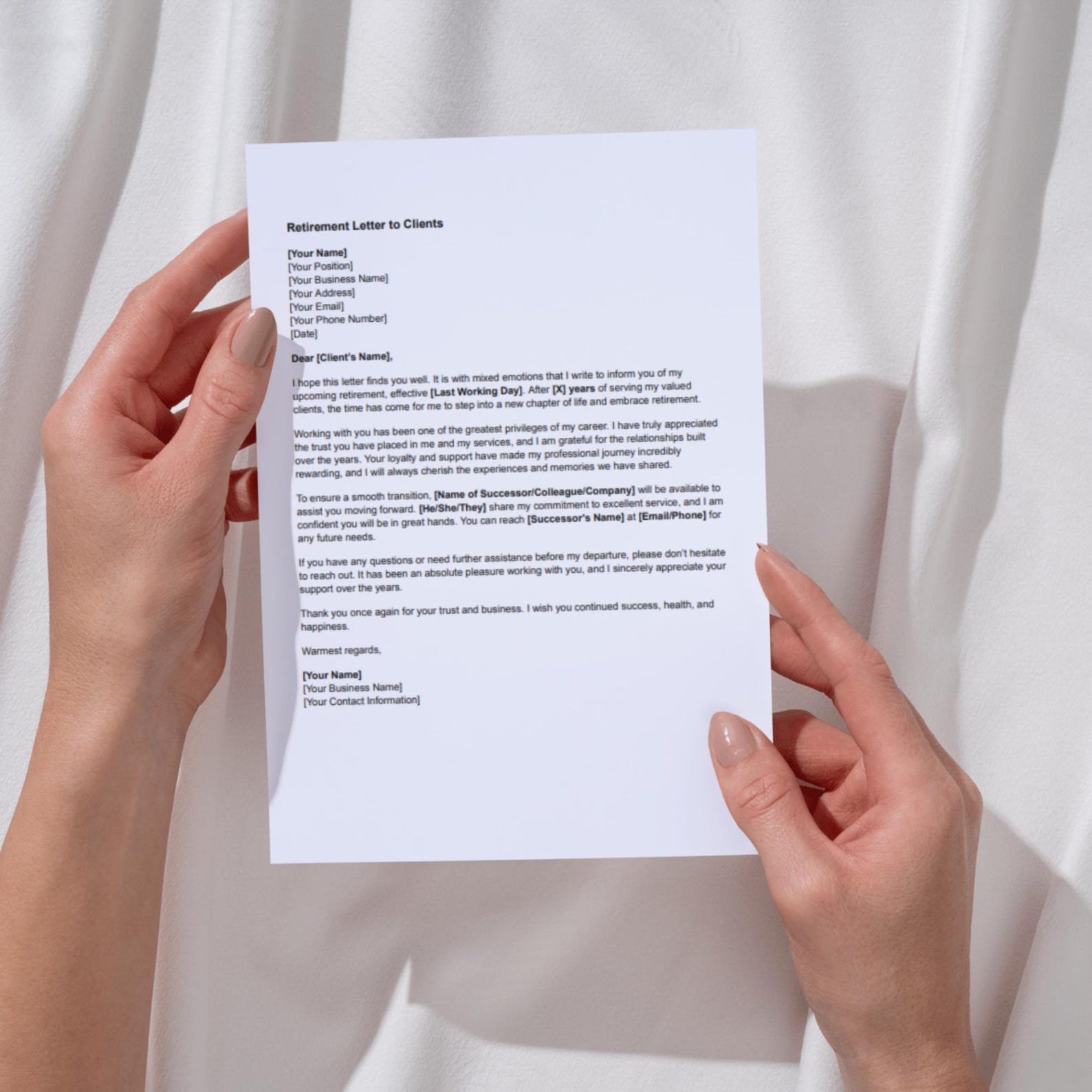 Retirement Letter Template Letter of Retirement Retiree Letter ...