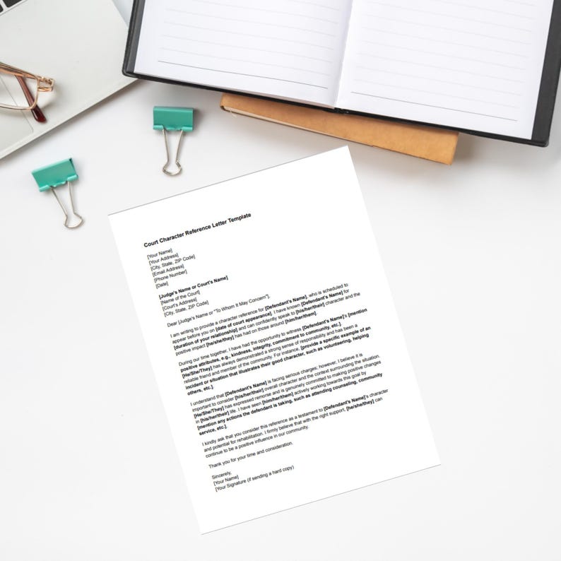 Court Character Reference Letter Court Character Letter Character ...