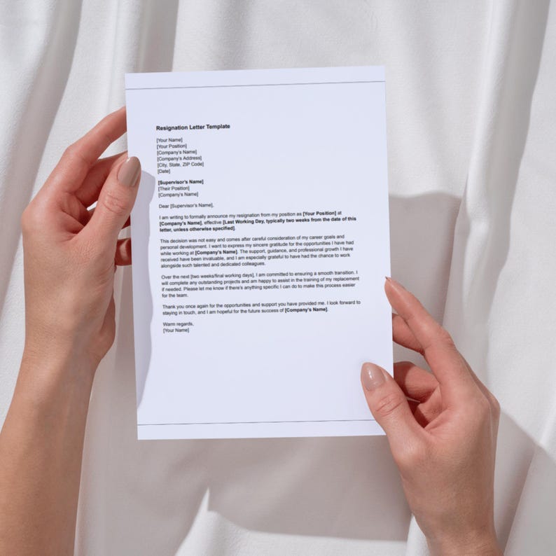 Resignation Letter Template Resign Letter Resignation Template Job ...
