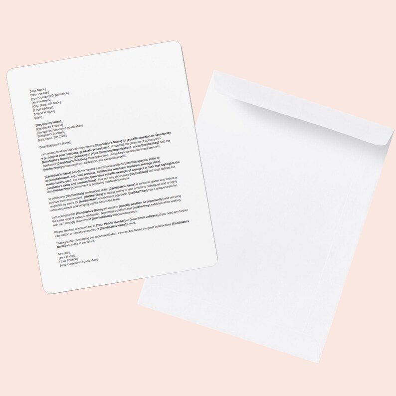 Professional Recommendation Letter Recommendation Letter Template ...