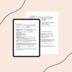Event Planning Client Intake Form: Editable Template (PDF, Word) - Etsy
