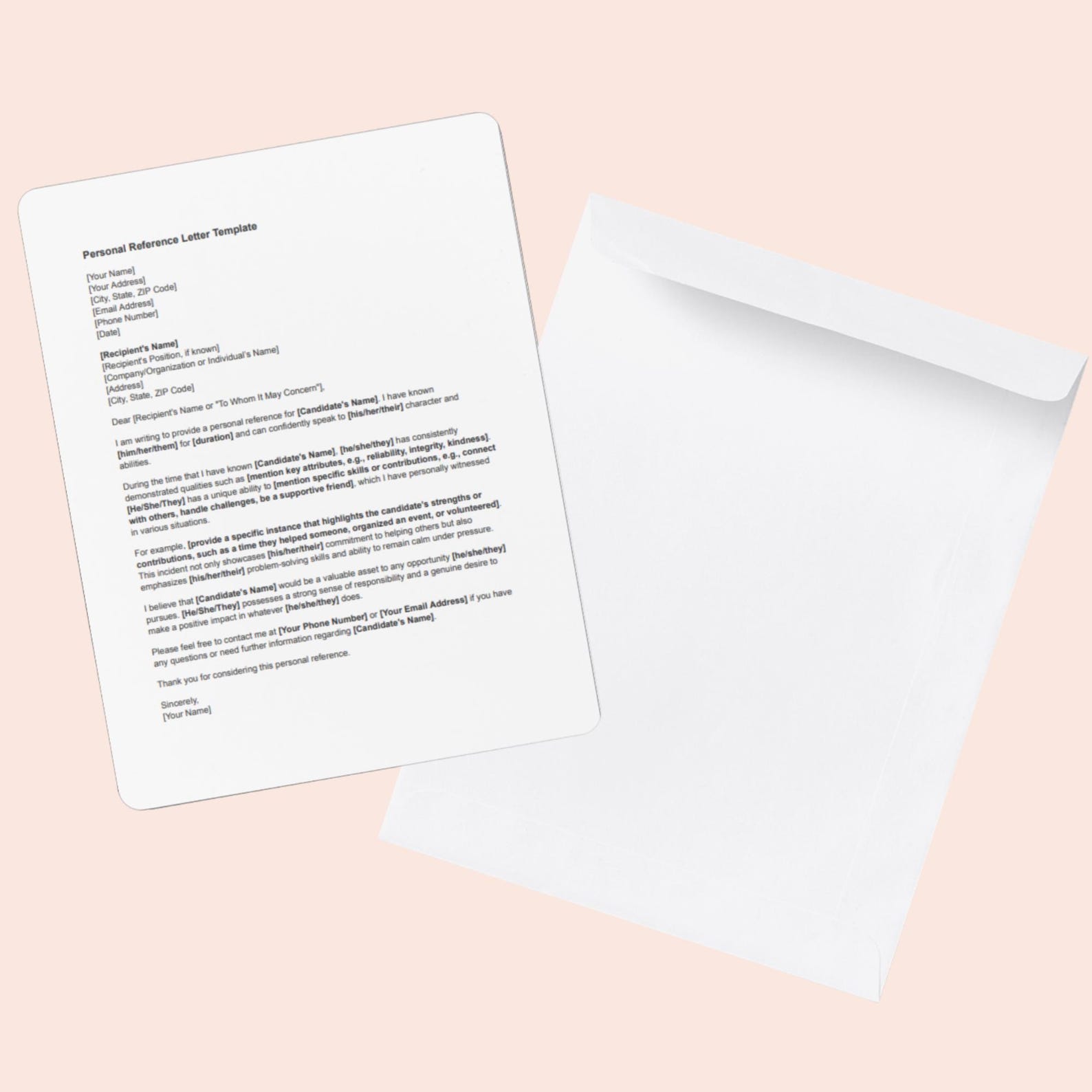 Personal Reference Letter Template Personal Reference Letter Format for ...