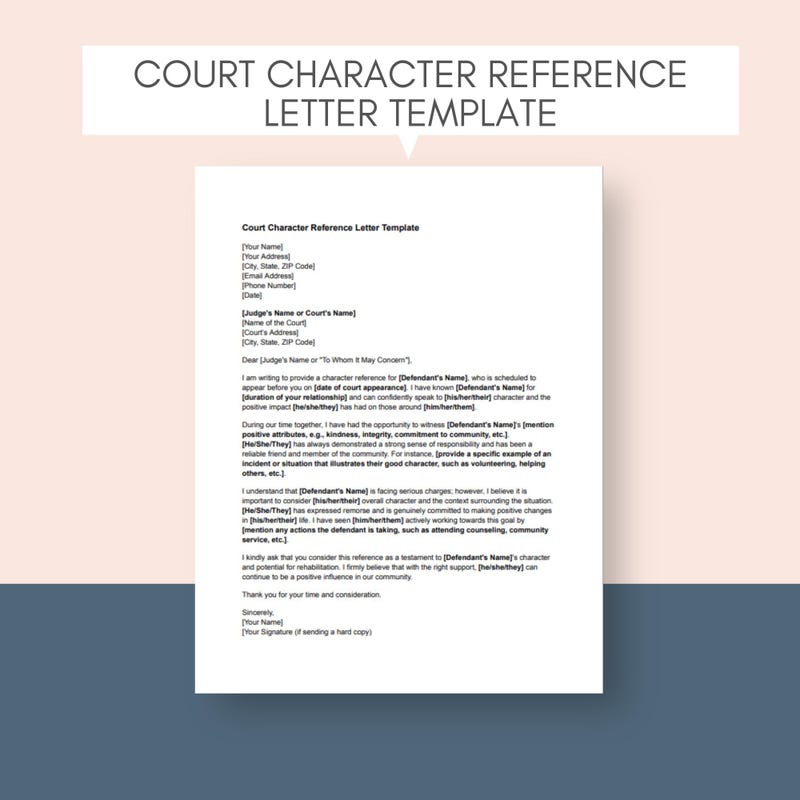 Character Letter for Judge - Etsy