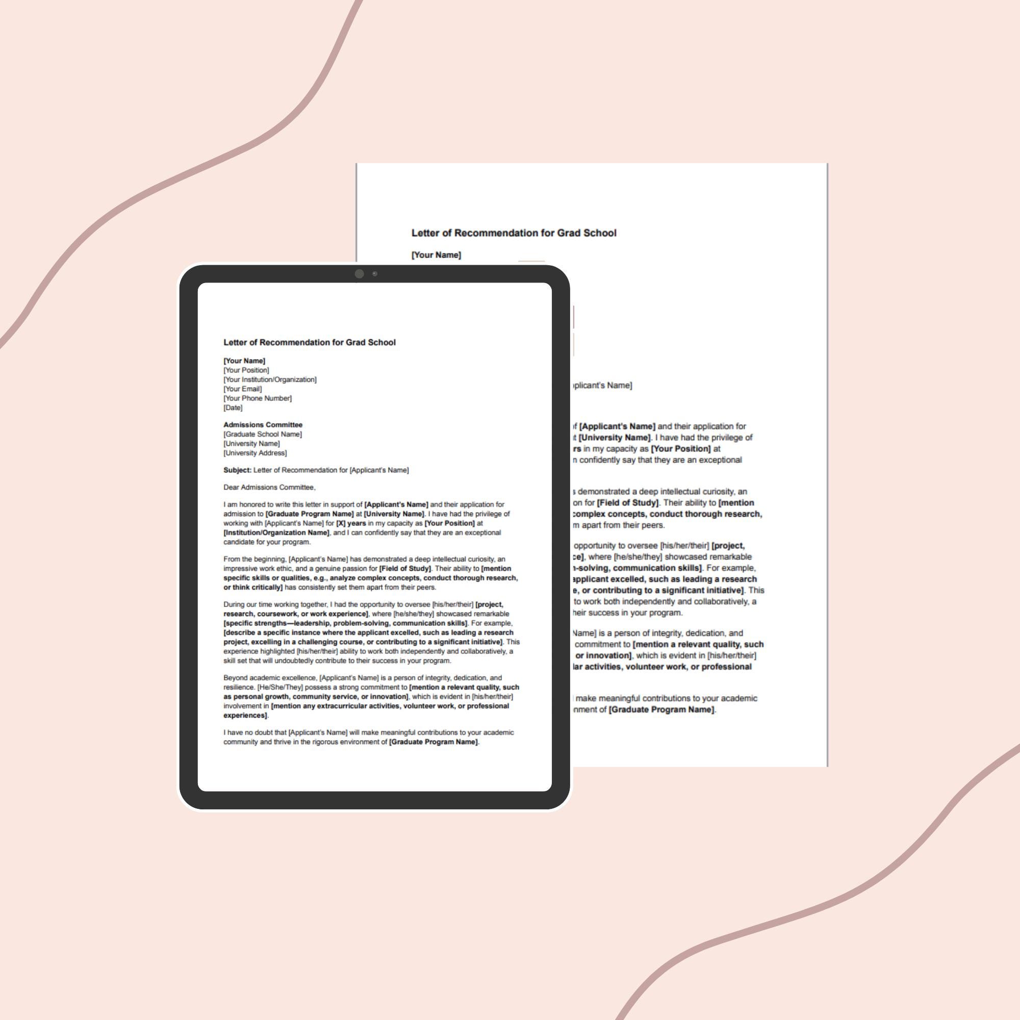 Letter of Recommendation for Grad School Recommendation Letter Template ...