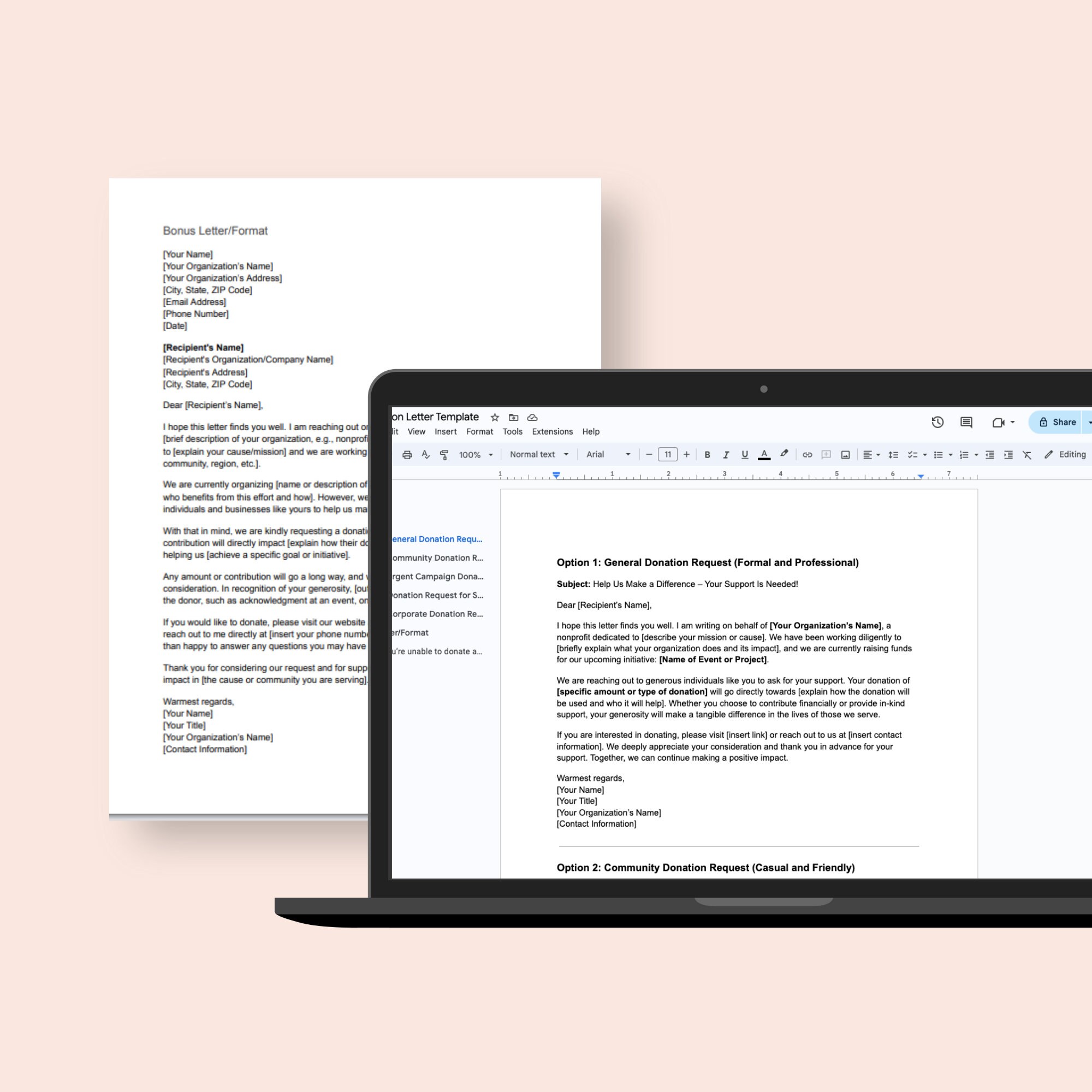 Donation Request Letter Donation Letter Template 5 Editable Templates