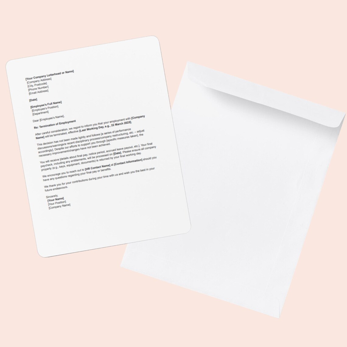 Employee Termination Letter Template Formal Termination Notice Job ...