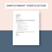 Employment Verification Letter Template Editable in Word and Google ...