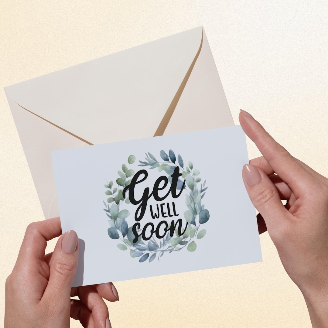 Get Well Soon Card Printable Card for Sick Friend Digital Greeting Card ...