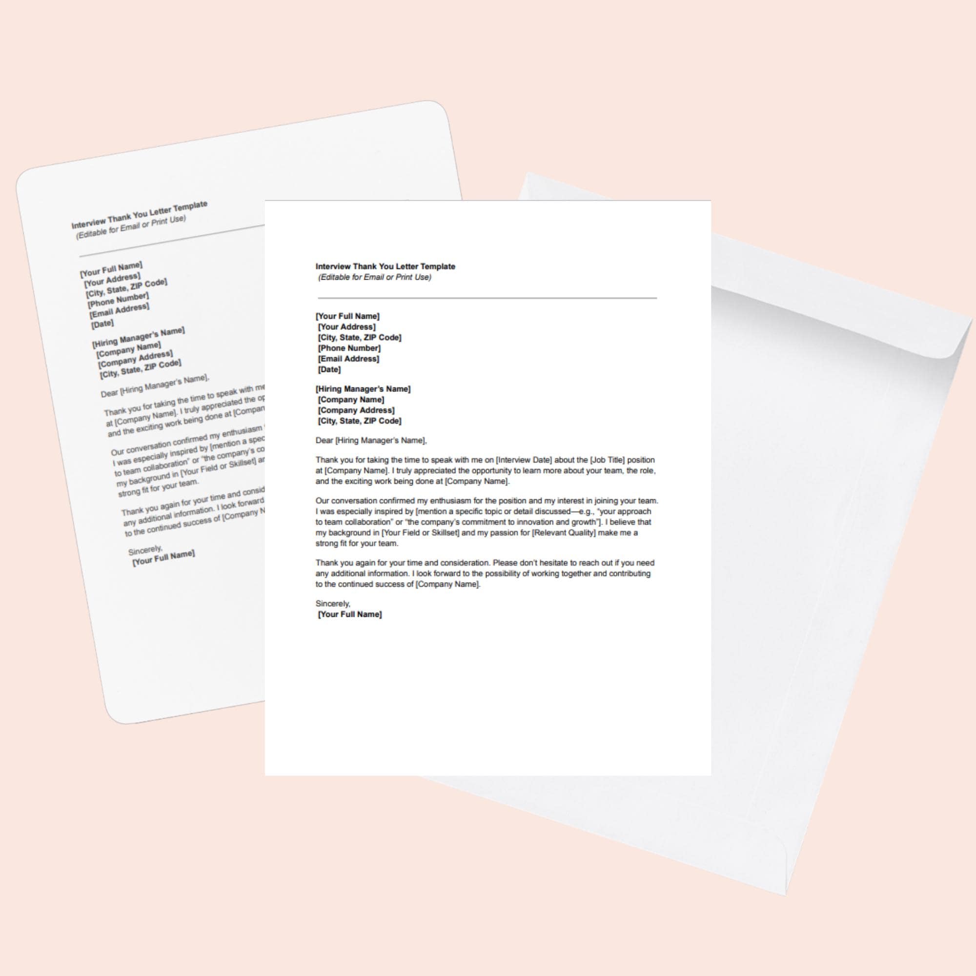 Interview Thank You Letter Template Job Interview Follow up Letter ...