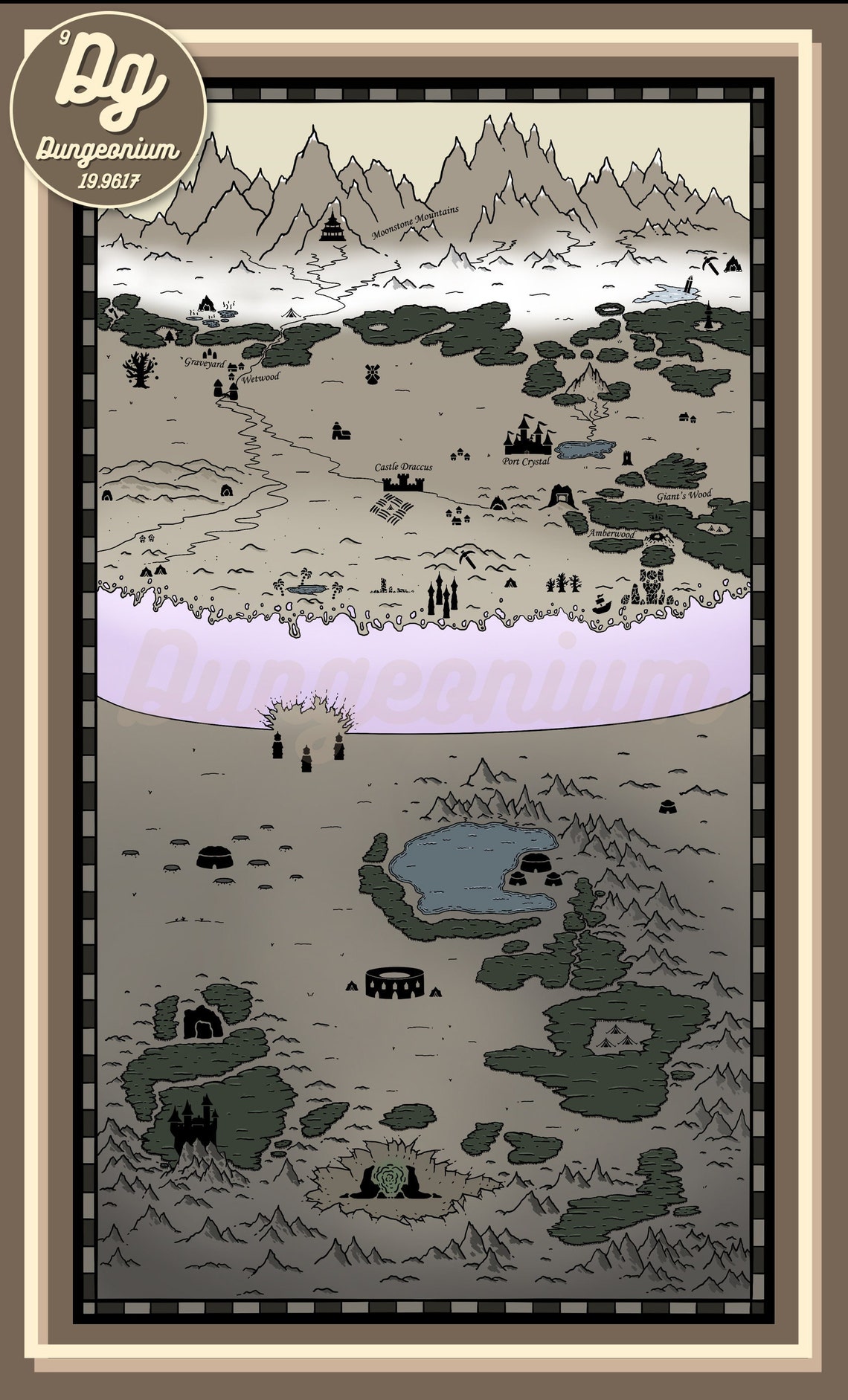 Hand-drawn Fantasy World Map Commission digital - Etsy