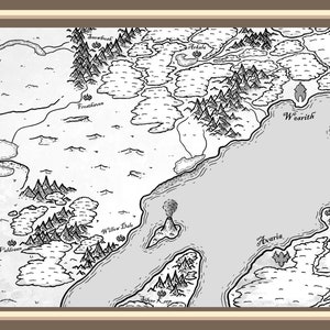 Hand-drawn Fantasy World Map Commission (digital) - Etsy