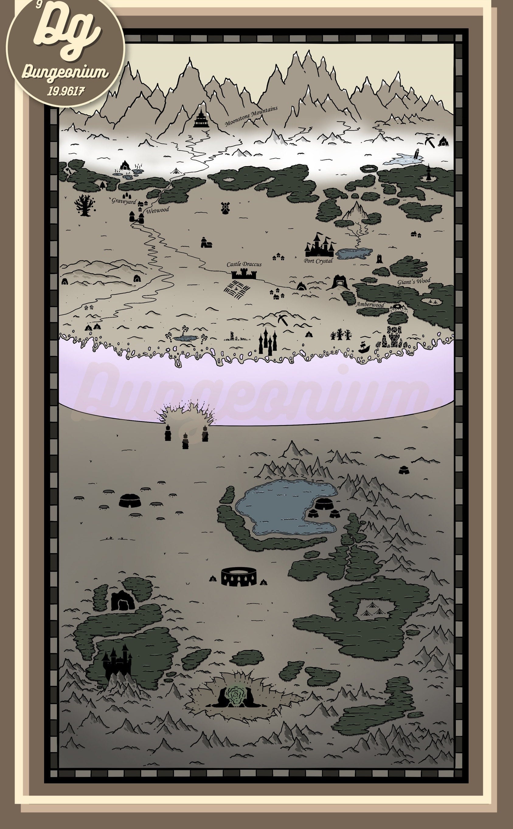 Hand-drawn Fantasy World Map Commission (digital) - Etsy