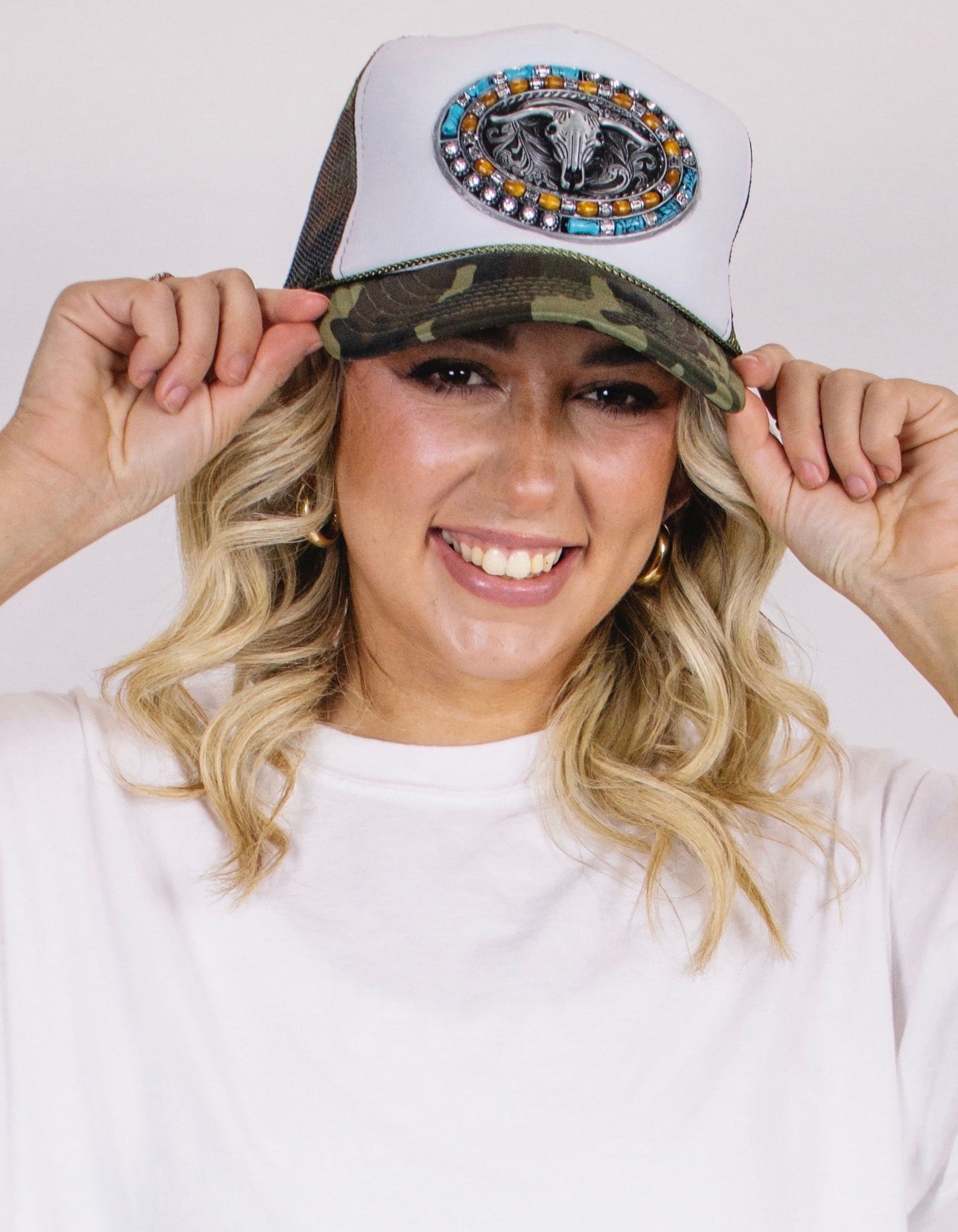 Buckle Trucker Hat, Cowgirl Buckle Hat, Patch Trucker Hat, Metal Buckle ...