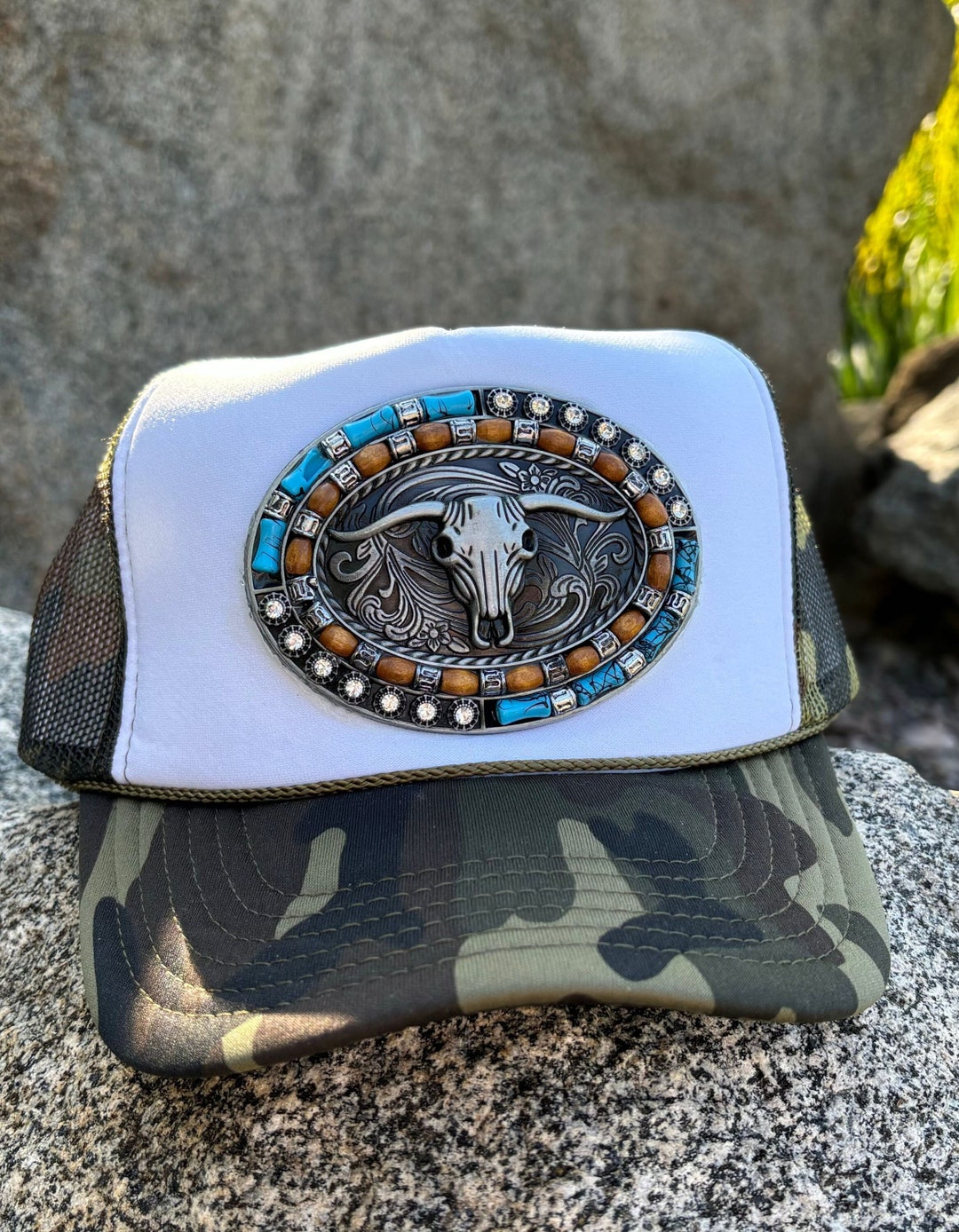 Buckle Trucker Hat, Cowgirl Buckle Hat, Patch Trucker Hat, Metal Buckle ...