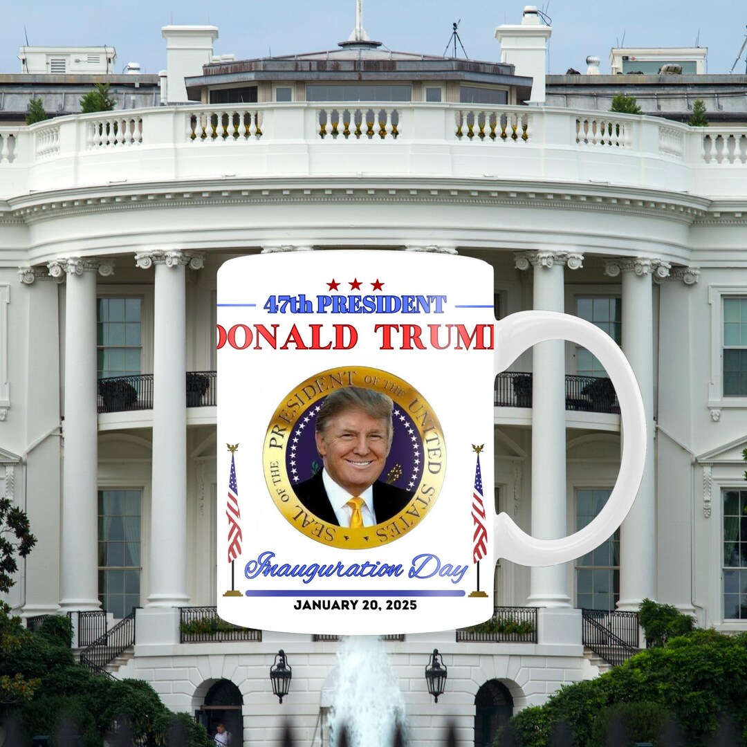 Wooden Mugs Donald Trump Inauguration Day 2025 Png, 47th US President ...