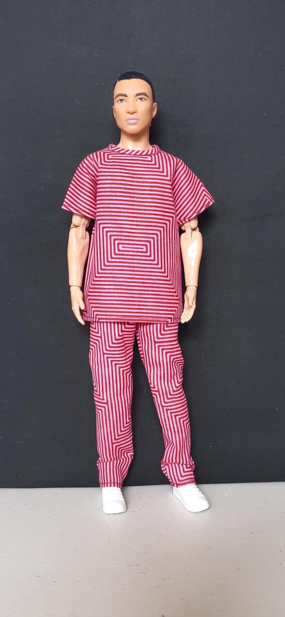 Pink Geometric Pants Set for Men - Etsy