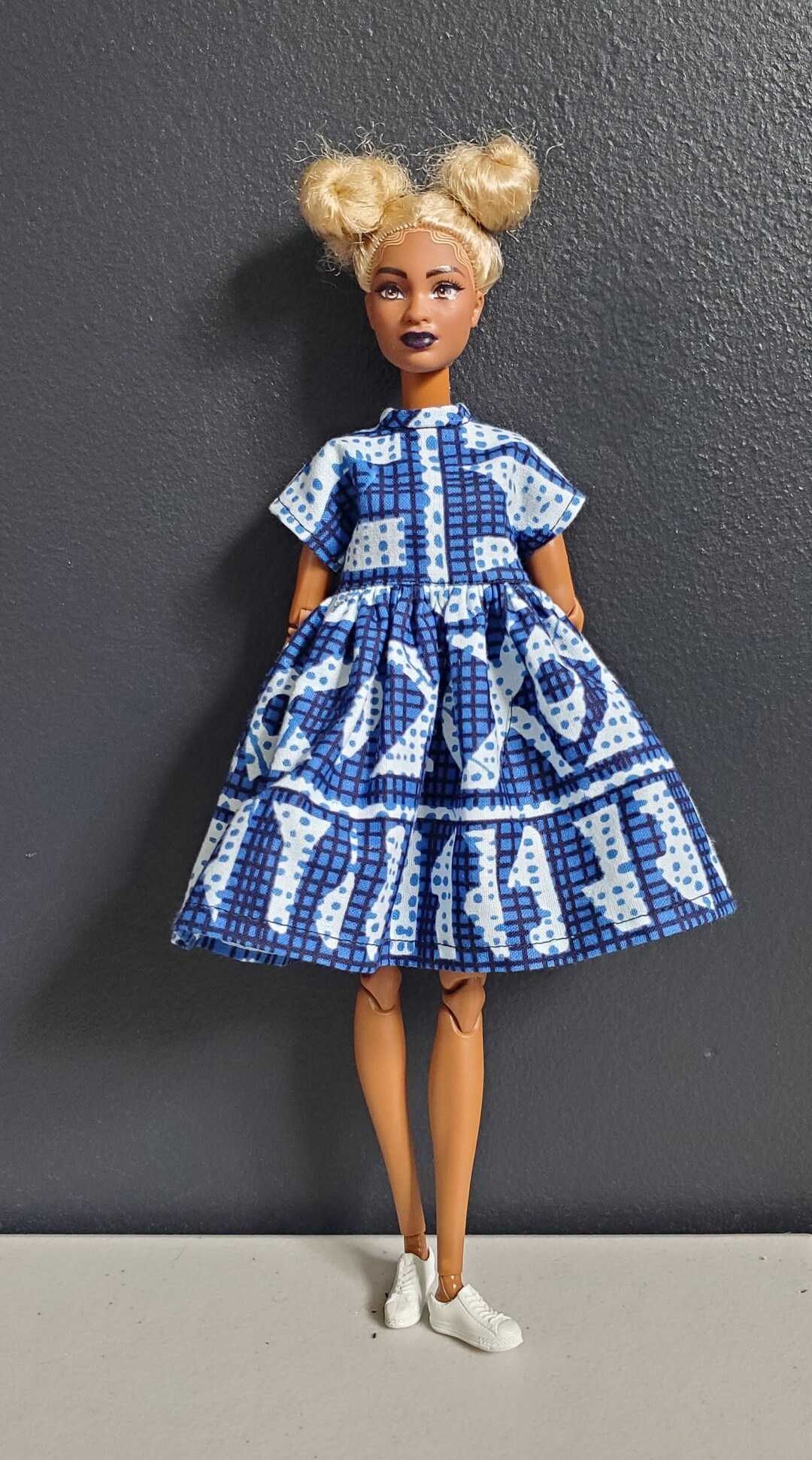 Blue Ndop Atoghu Bamileke Dress - Etsy