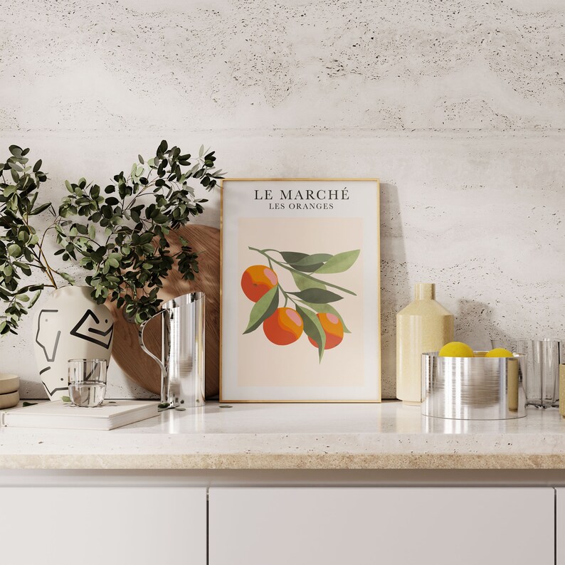 Impression du marché aux fruits, Affiche de fruits, Galerie botanique ...