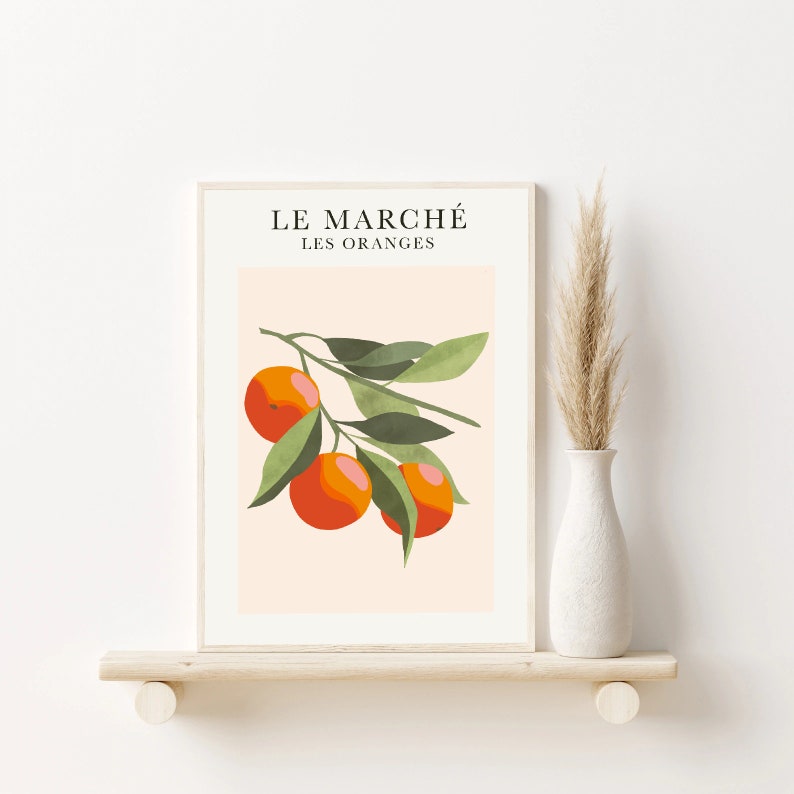 Impression du marché aux fruits, Affiche de fruits, Galerie botanique ...