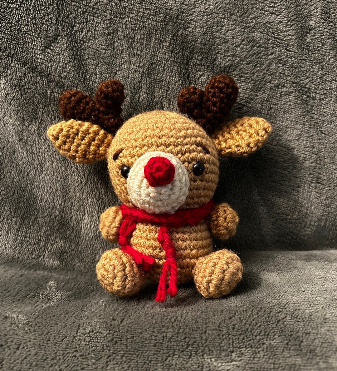 Crocheted Rudolph the Red-nosed Reindeer Amigurumi Rudolph - Etsy