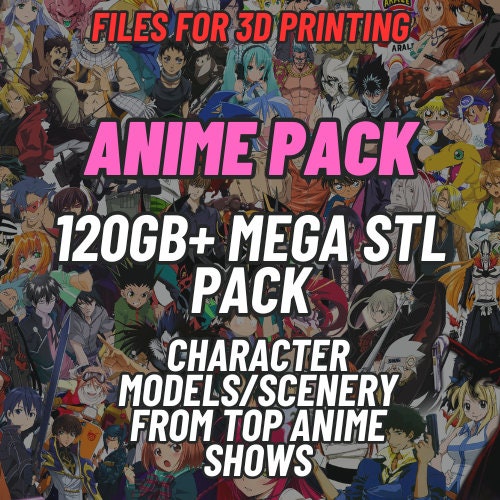 Anime Mega Bundle STL Pack for 3D Printing STL Files of Anime ...