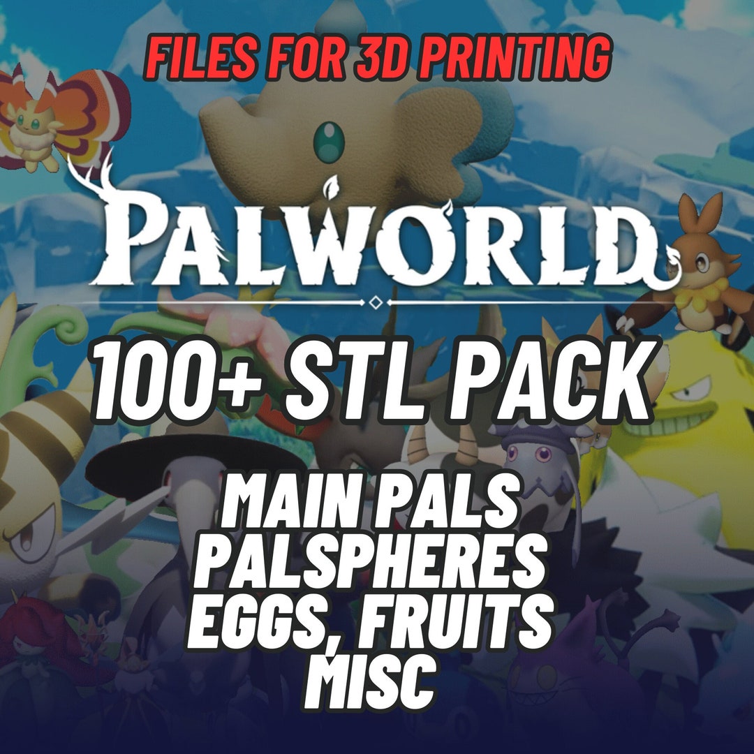 100 Palworld STL File 8GB 3D STL Bundle Pack 3D Printed Palworld File ...