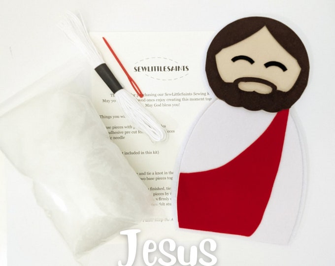 Jesus Felt Craft Sewing Kit, Sew-your-own Kit, Jesus Stuffed Toy ...