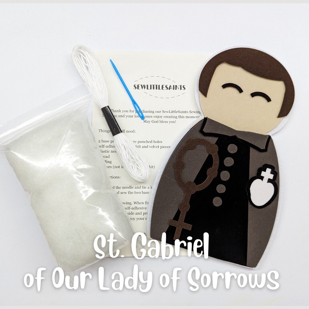 St. Gabriel of Our Lady of Sorrows, Felt Craft Sewing Kit, SEW YOUR OWN ...