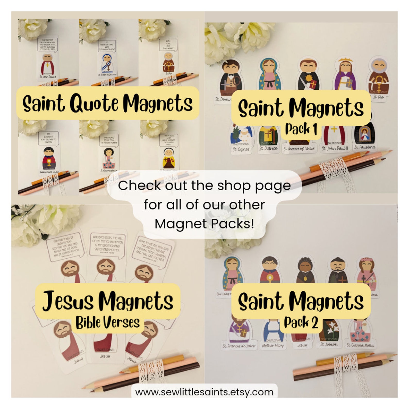 Jesus Decor Magnet -6 Magnets/pack, Locker Magnet, Fridge, Bible Verse ...