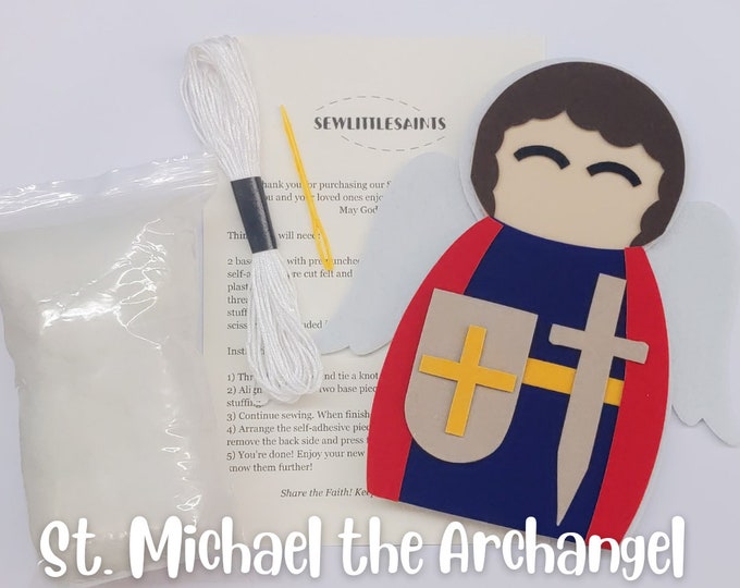 St. Michael the Archangel Felt Craft Sewing Kit, Sew-your-own Saint ...