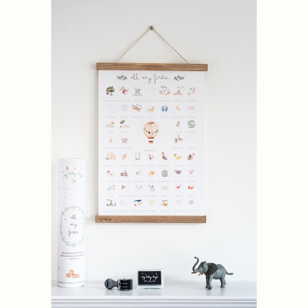 Award-winning "all My Firsts" Milestones Print From My Baby Days: a ...
